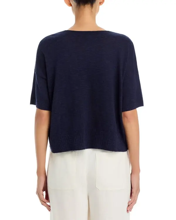 Eileen Fisher Elbow Sleeve Sweater - Ink