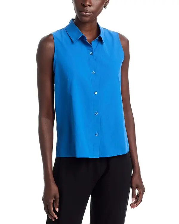 Eileen Fisher Sleeveless Shirt - Bluebird