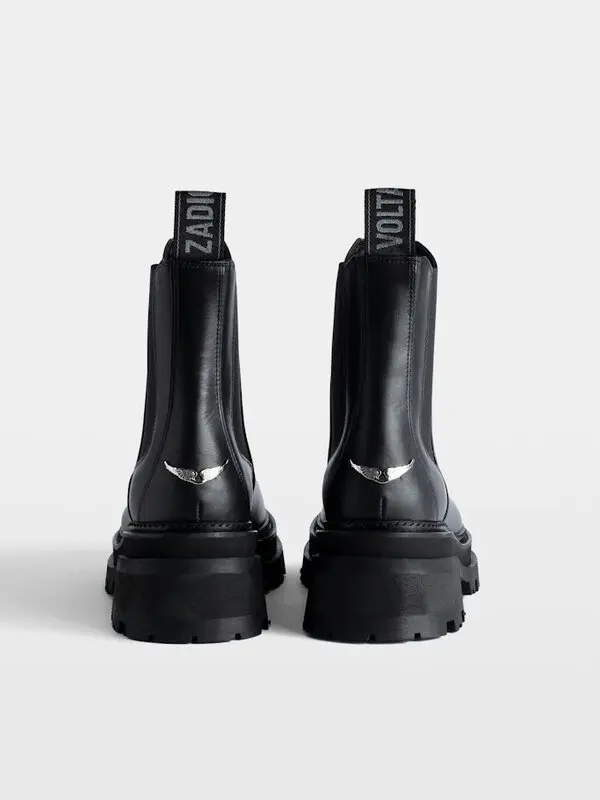 Zadig&Voltaire Ride Chelsea Boots With Platform And Lug Sole - Black