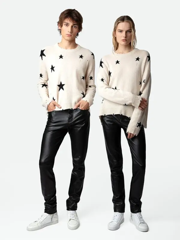 Zadig&Voltaire Markus Stars Cashmere Sweater - Sugar