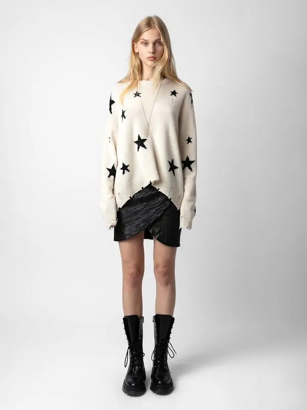 Zadig&Voltaire Markus Stars Cashmere Sweater - Sugar