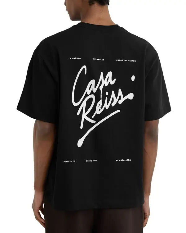 REISS Casa Logo Graphic T-shirt - Black