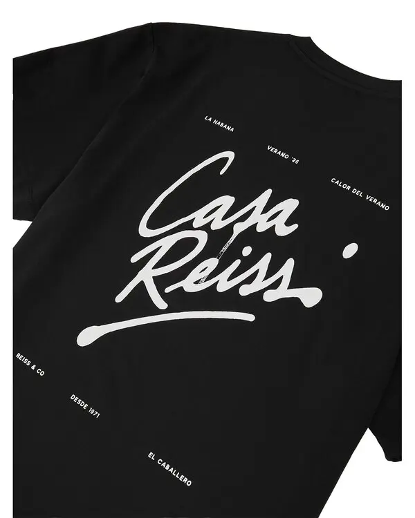 REISS Casa Logo Graphic T-shirt - Black