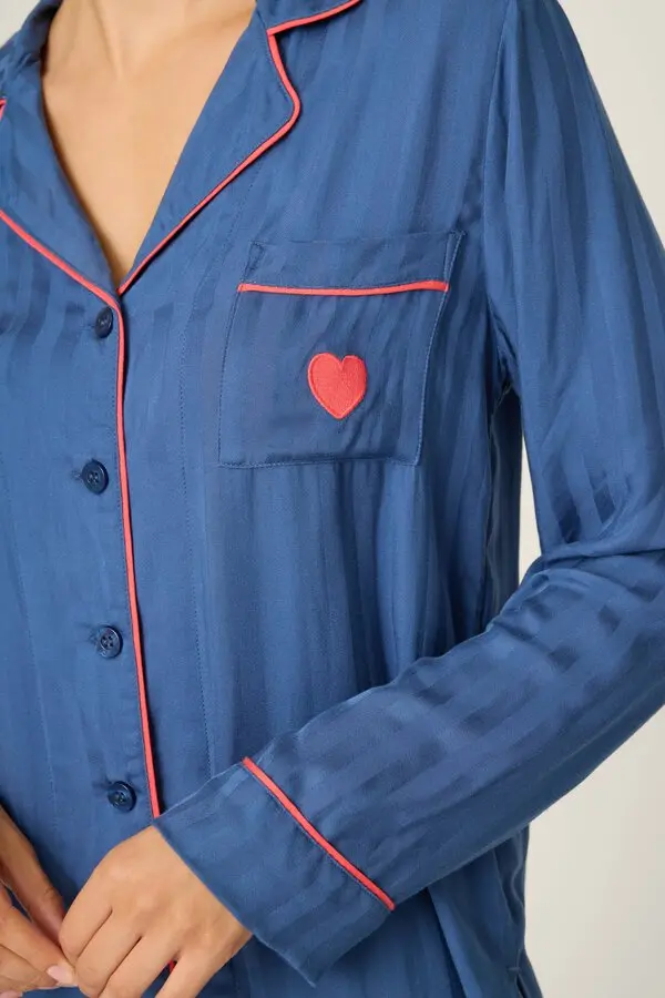 PJ Salvage La Rose Striped Button-down Shirt