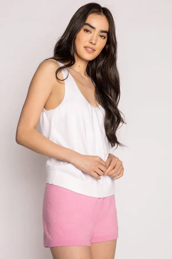 PJ Salvage Ribbed Hem Sweater Tank Top - Ivory