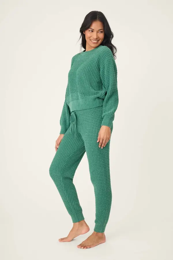 PJ Salvage Chenille Waffle Lounge Pajama Set