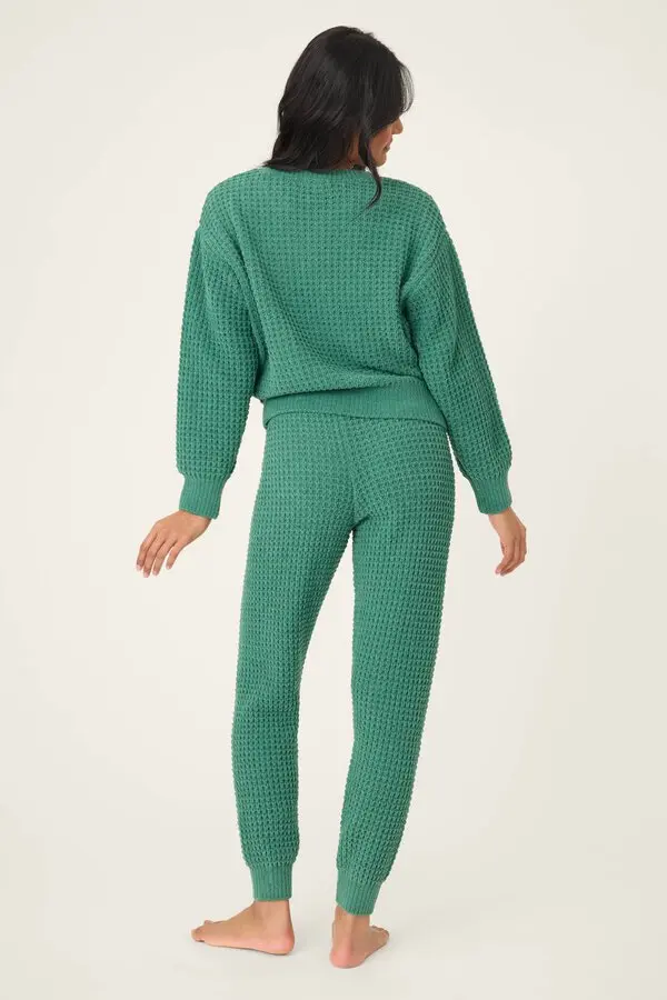 PJ Salvage Chenille Waffle Lounge Pajama Set