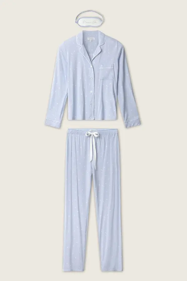 PJ Salvage Modal Basics Star Print 3-piece Pajama Set