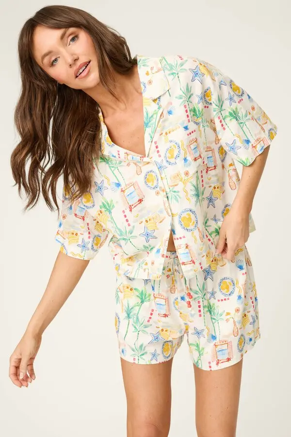 PJ Salvage Ciao Babe Aperitivo Afternoon Short Pajama Set