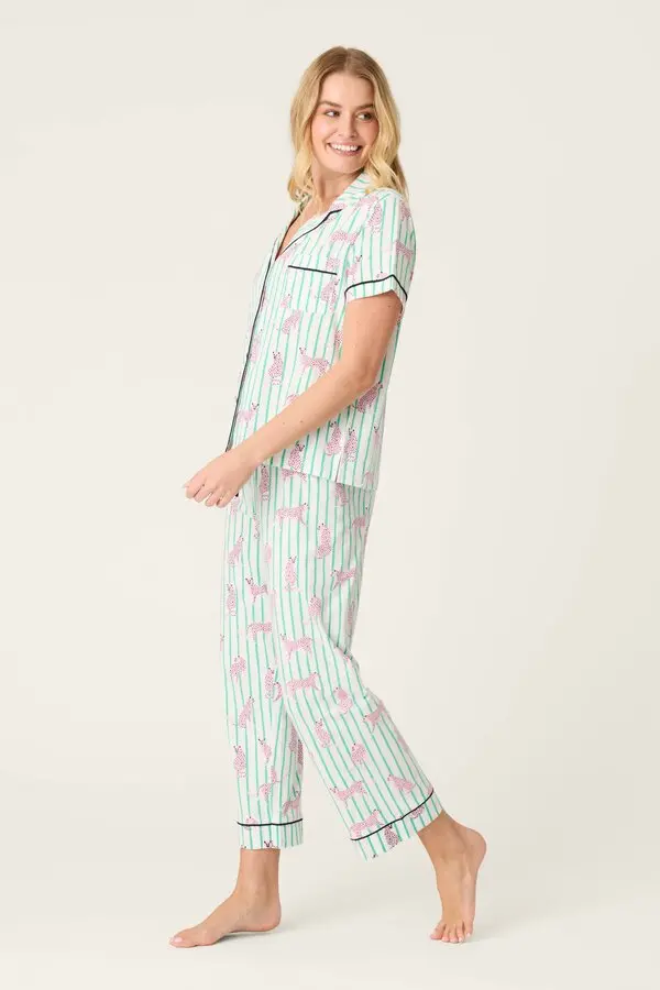 PJ Salvage Whimsy Cool Cat Cropped Pajama Set