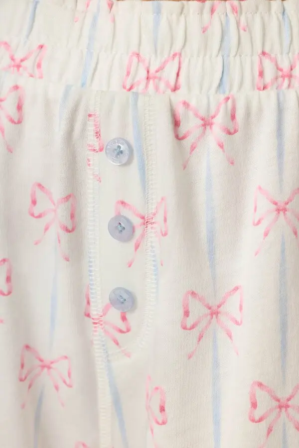 PJ Salvage Super-soft Cotton Playful Prints All Wrapped Up Short Pajama Set