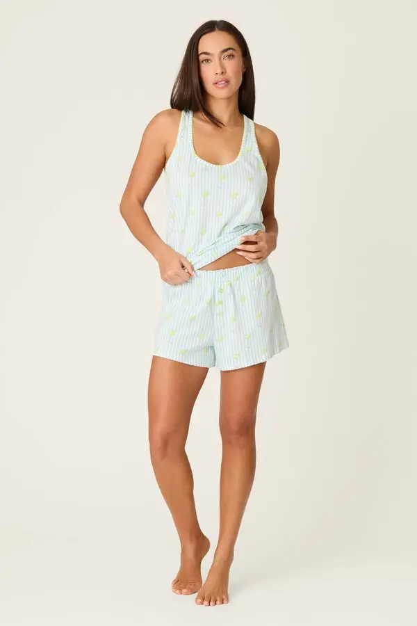 PJ Salvage Cotton-modal Jersey Pajama Shorts With Margarita Print