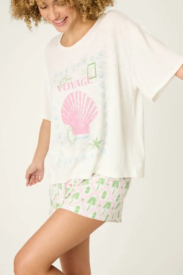 PJ Salvage Bon Voyage" Graphic T-shirt - One-color