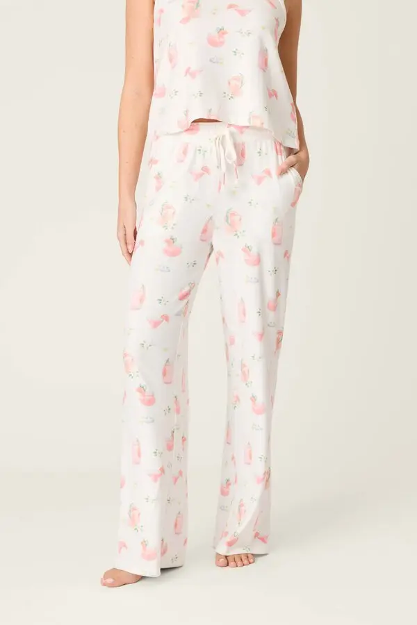 PJ Salvage Paloma Mama Sweet Sips Pajama Pants - Ivory