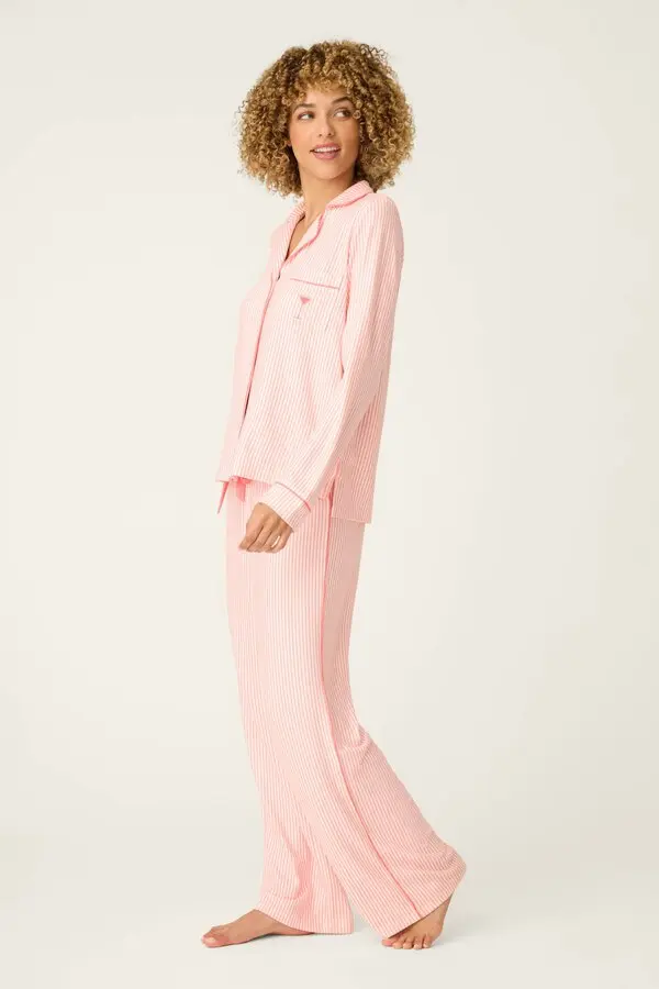 PJ Salvage Paloma Mama Sweet Stripes Long 3-piece Pajama Set