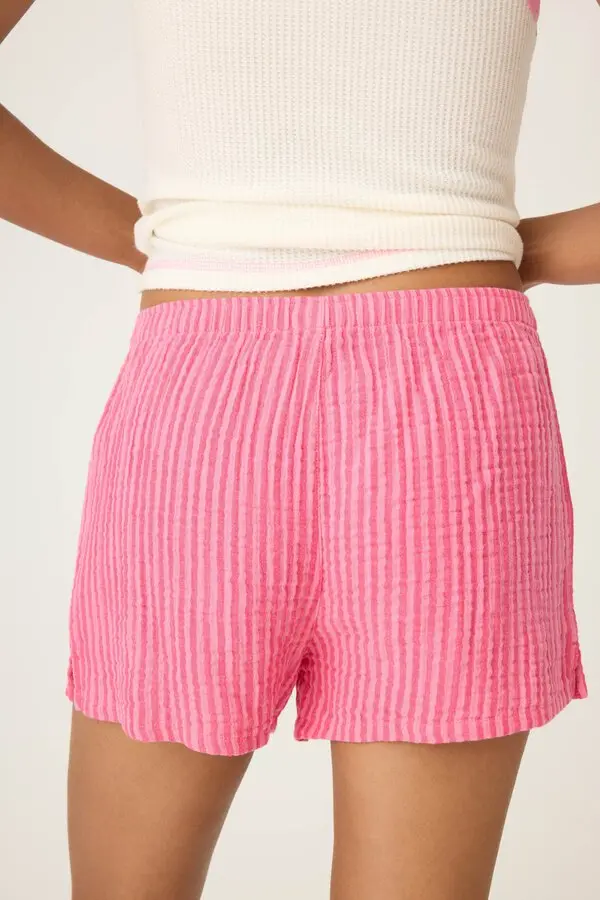 PJ Salvage Cotton Gauze Striped Shorts