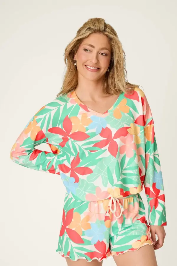 PJ Salvage The Coastal Club" Sunpajama Set - Multi