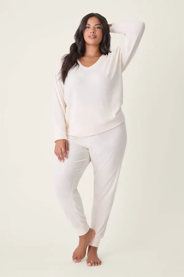 PJ Salvage Textured Essentials Lounge Pajama Set
