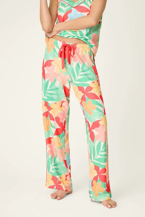 PJ Salvage The Coastal Club Sunset Blooms Pajama Pants - Multi