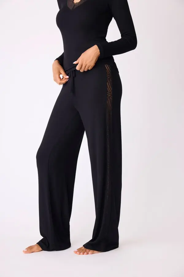 PJ Salvage Lacey Basics Lounge Pants With Lace Insets