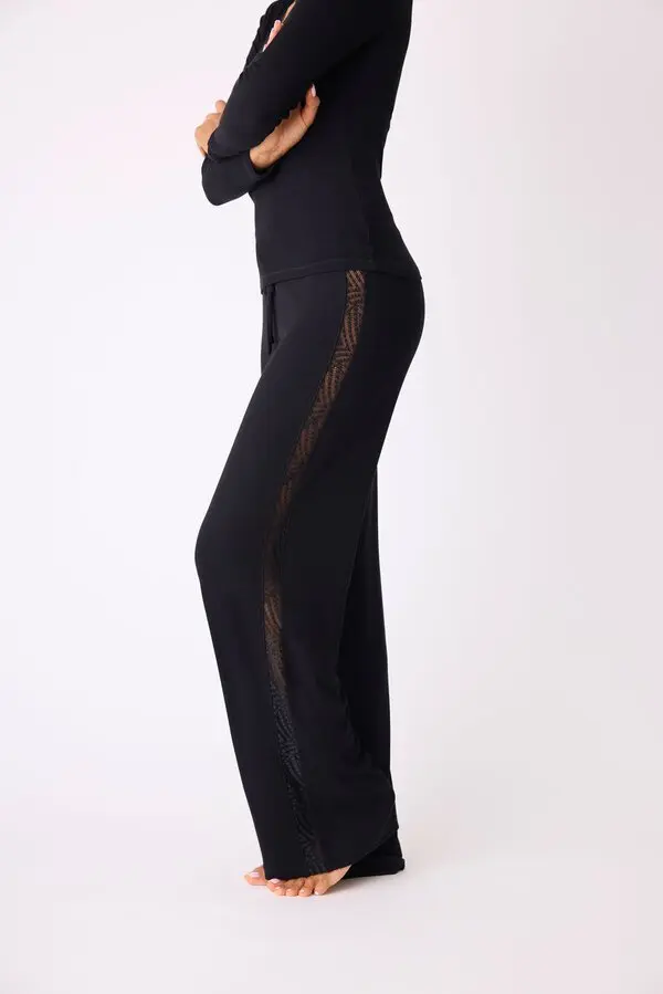 PJ Salvage Lacey Basics Lounge Pants With Lace Insets