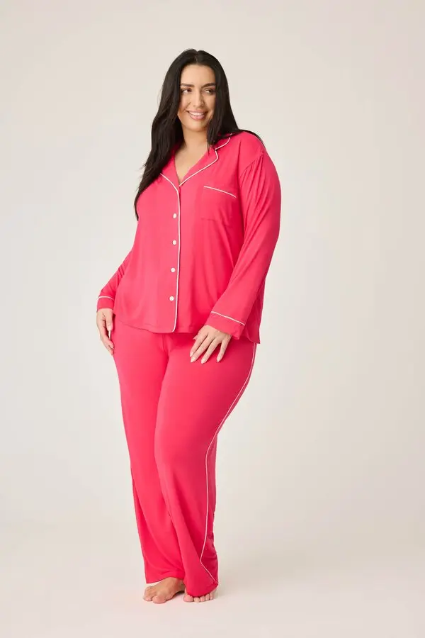 PJ Salvage Day Dreams 3-piece Modal Pajama Set Plus Size