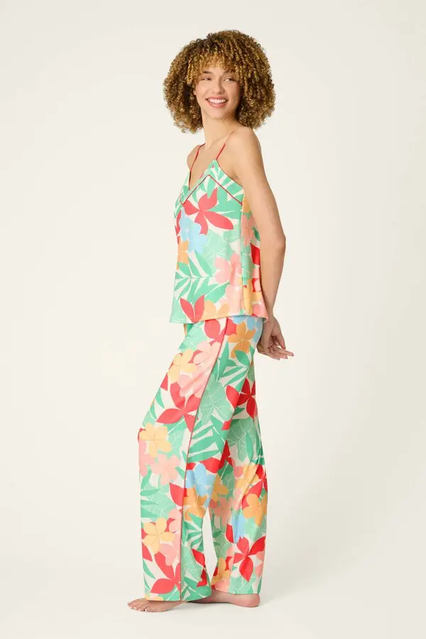 PJ Salvage The Coastal Club Sunset Blooms Long Pajama Set