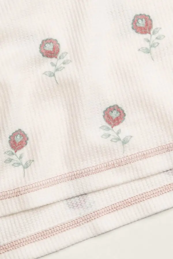 PJ Salvage Thermal Rosette Print Racerback Tank