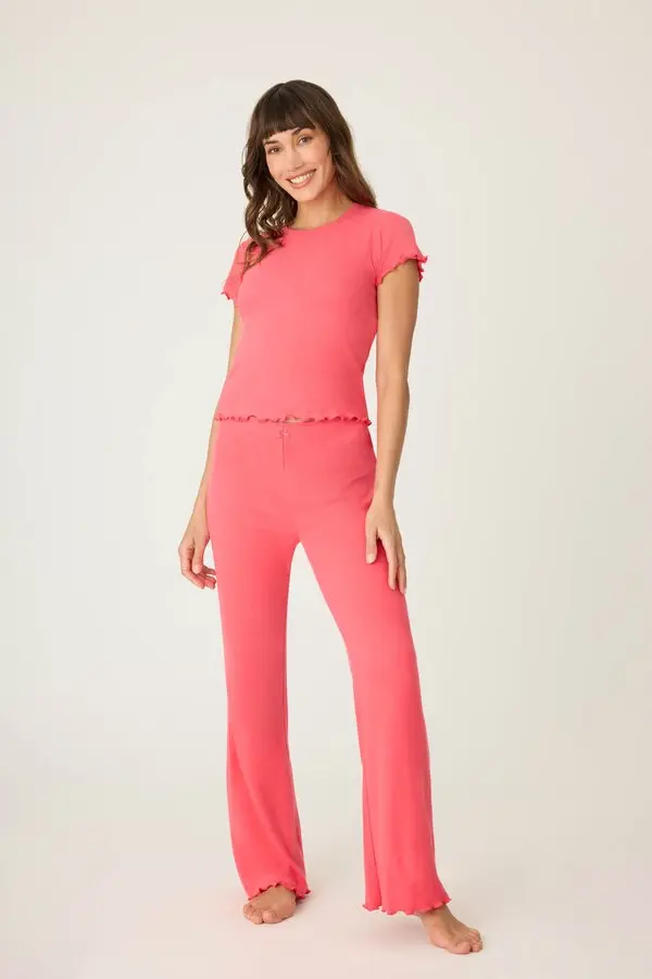 PJ Salvage Brushed Pointelle Tee