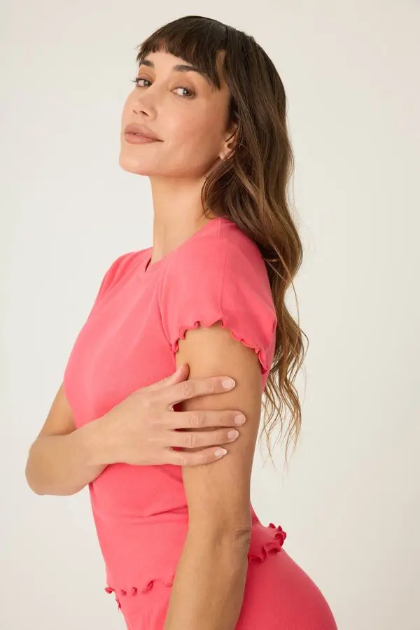 PJ Salvage Brushed Pointelle Tee