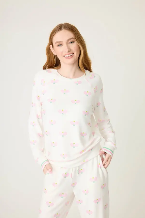 PJ Salvage Printed Raglan Sleeve Top