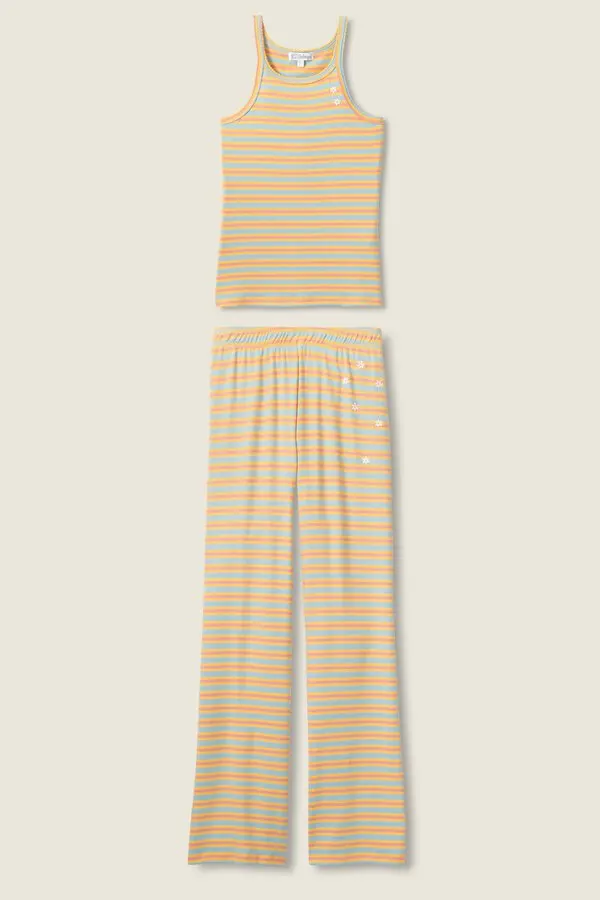 PJ Salvage Sunshine On My Mind -striped Lounge Pajama Set