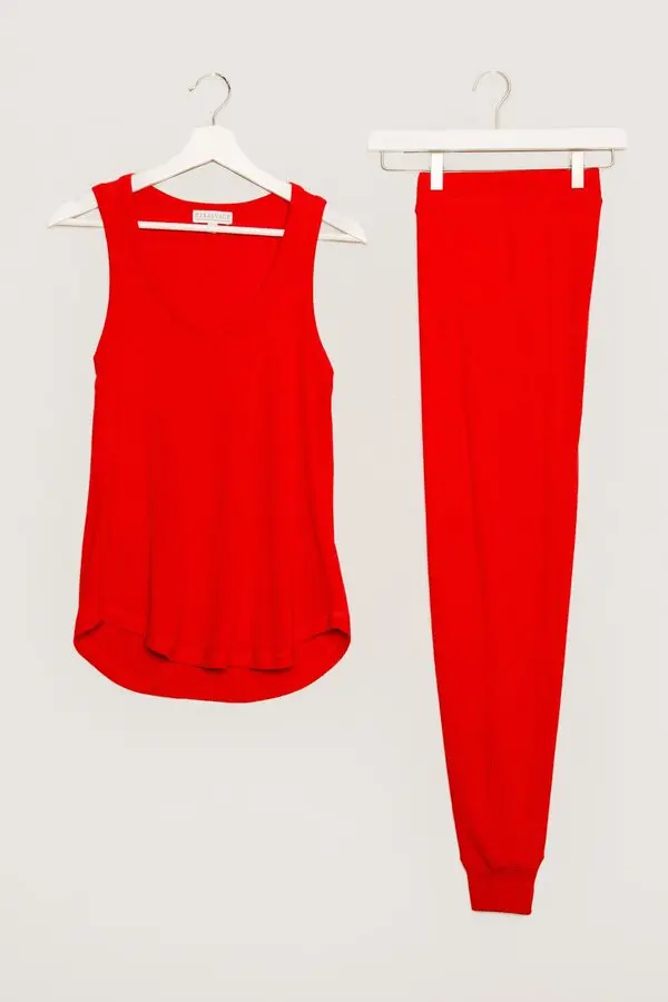 PJ Salvage Textu Essentials Tank Top Lounge Pajama Set