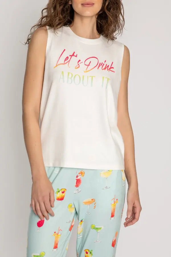 PJ Salvage Let's Sip On It" Graphic Sleeveless Tank