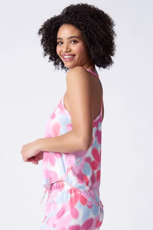 PJ Salvage Watercolor Floral Print Racerback Tank