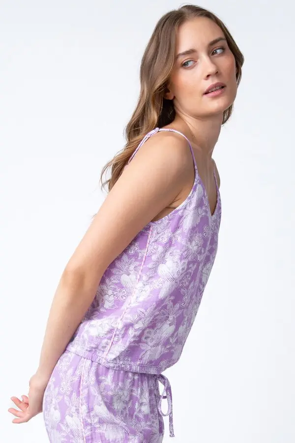 PJ Salvage Floral Print Gauze Cami