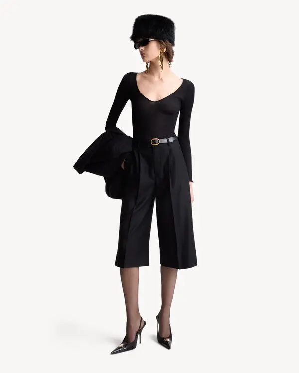 Saint Laurent Patent Leather And Satin Slingback Pumps