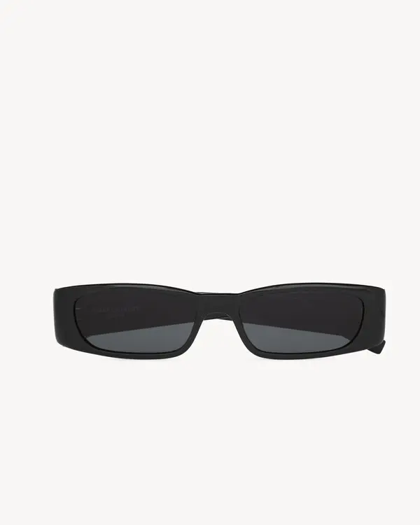 Saint Laurent Rectangular Acetate Sunglasses - Black