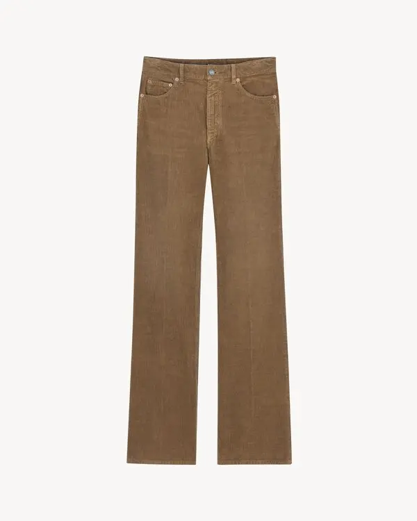 Saint Laurent High-waisted Corduroy Boot-cut Pants