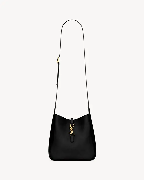 Saint Laurent Le 5 À 7 Supple Crossbody Bag In Grained Leather - Black