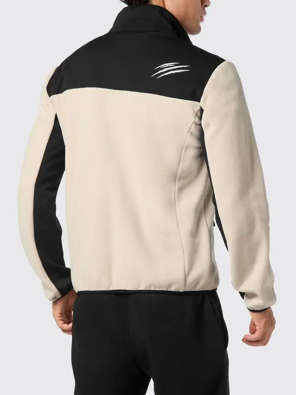 PLEIN SPORT Zip-up Fleece Jacket - Beige