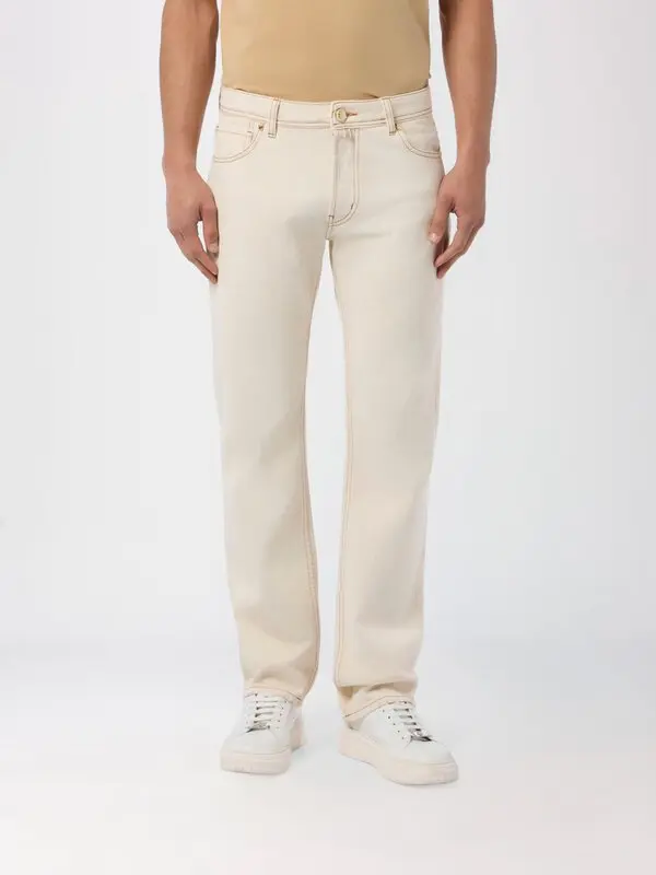 BILLIONAIRE 5-pocket Straight Leg Jeans - Beige
