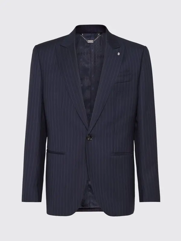 BILLIONAIRE Striped Blazer - Navy
