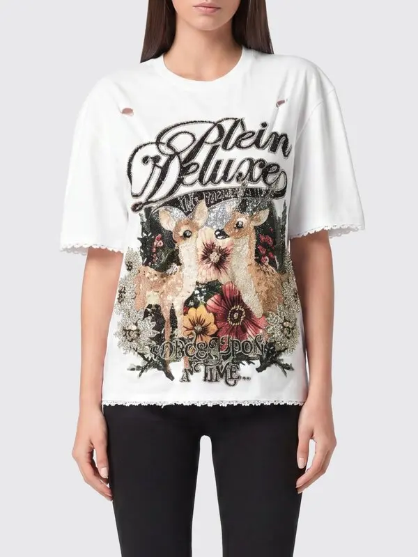 Philipp Plein Embellished Cotton T-shirt