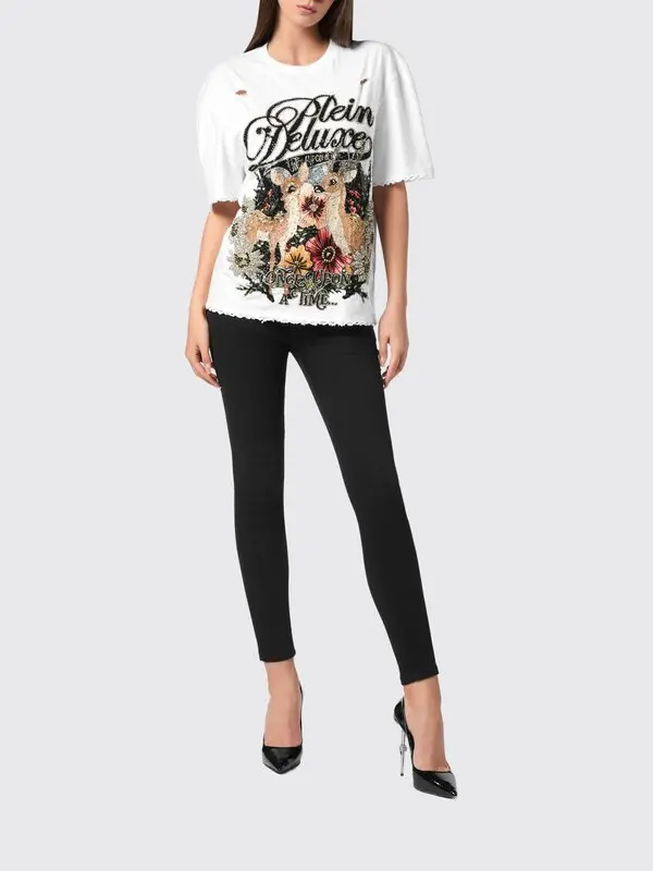 Philipp Plein Embellished Cotton T-shirt