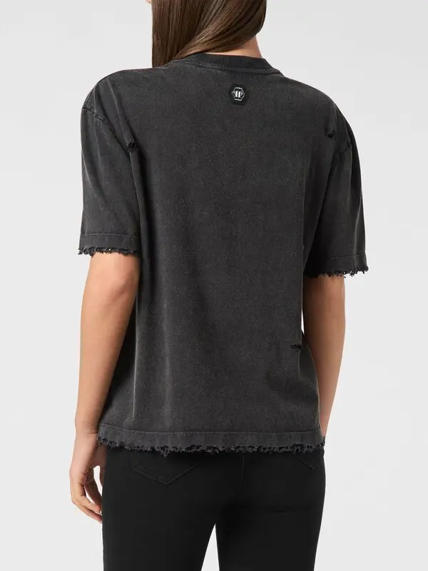 Philipp Plein Graphic Print T-shirt - Black