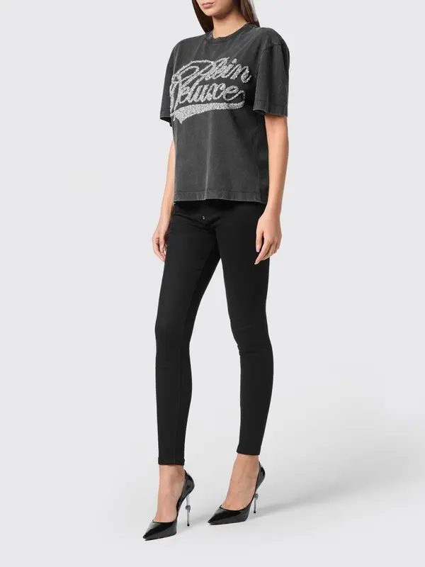 Philipp Plein Sequin Embellished Cotton T-shirt