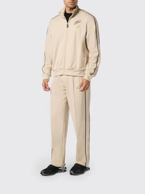 PLEIN SPORT Zip-up Track Jacket - Beige