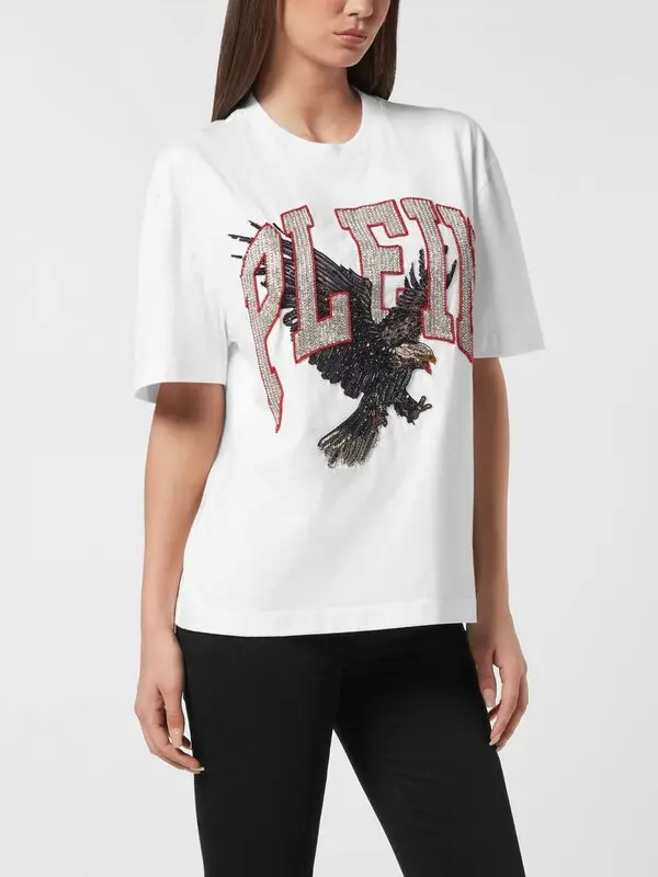 Philipp Plein Embellished Cotton T-shirt
