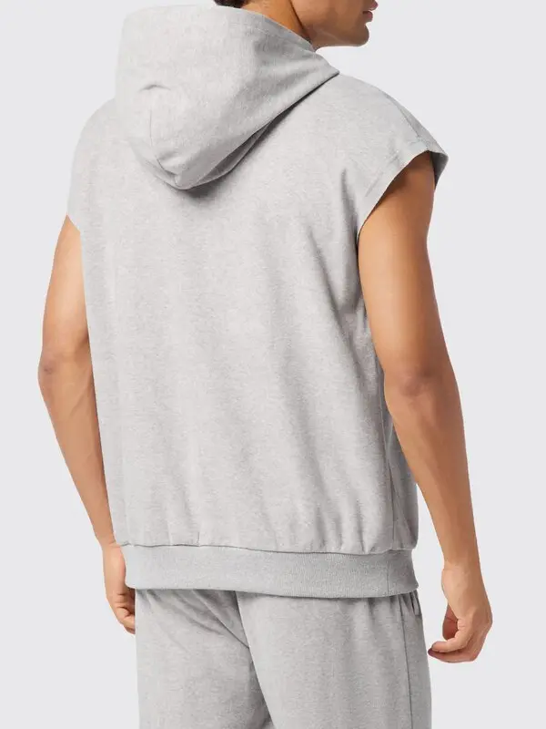 PLEIN SPORT Logo Cotton Hoodie - Grey